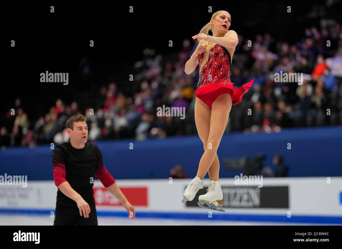 Sud de France Arena, Montpellier, France. 23rd Mar, 2022. Alexa Knierim ...