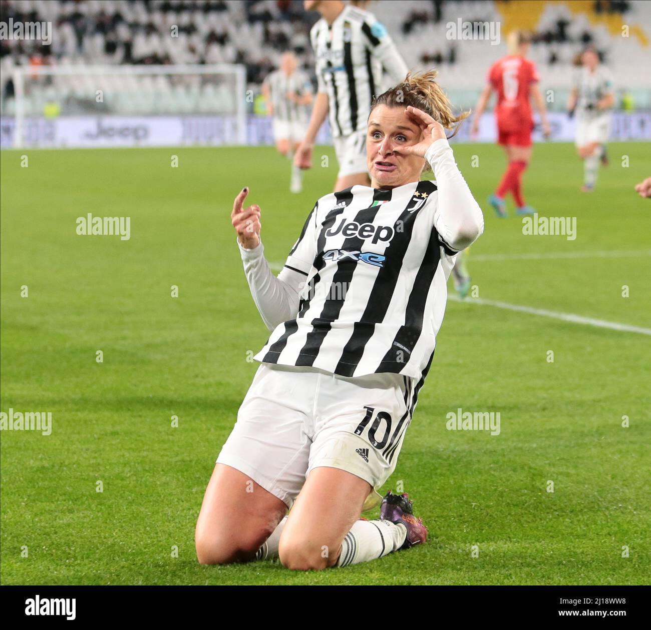 Cristiana Girelli of Juventus Women celebrating after a goal during the ...