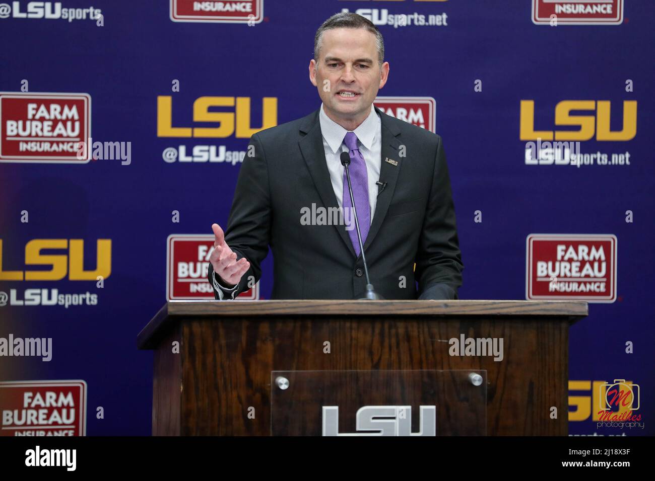 Baton Rouge, LA, USA. 23rd Mar, 2022. New LSU Head Basketball Coach ...