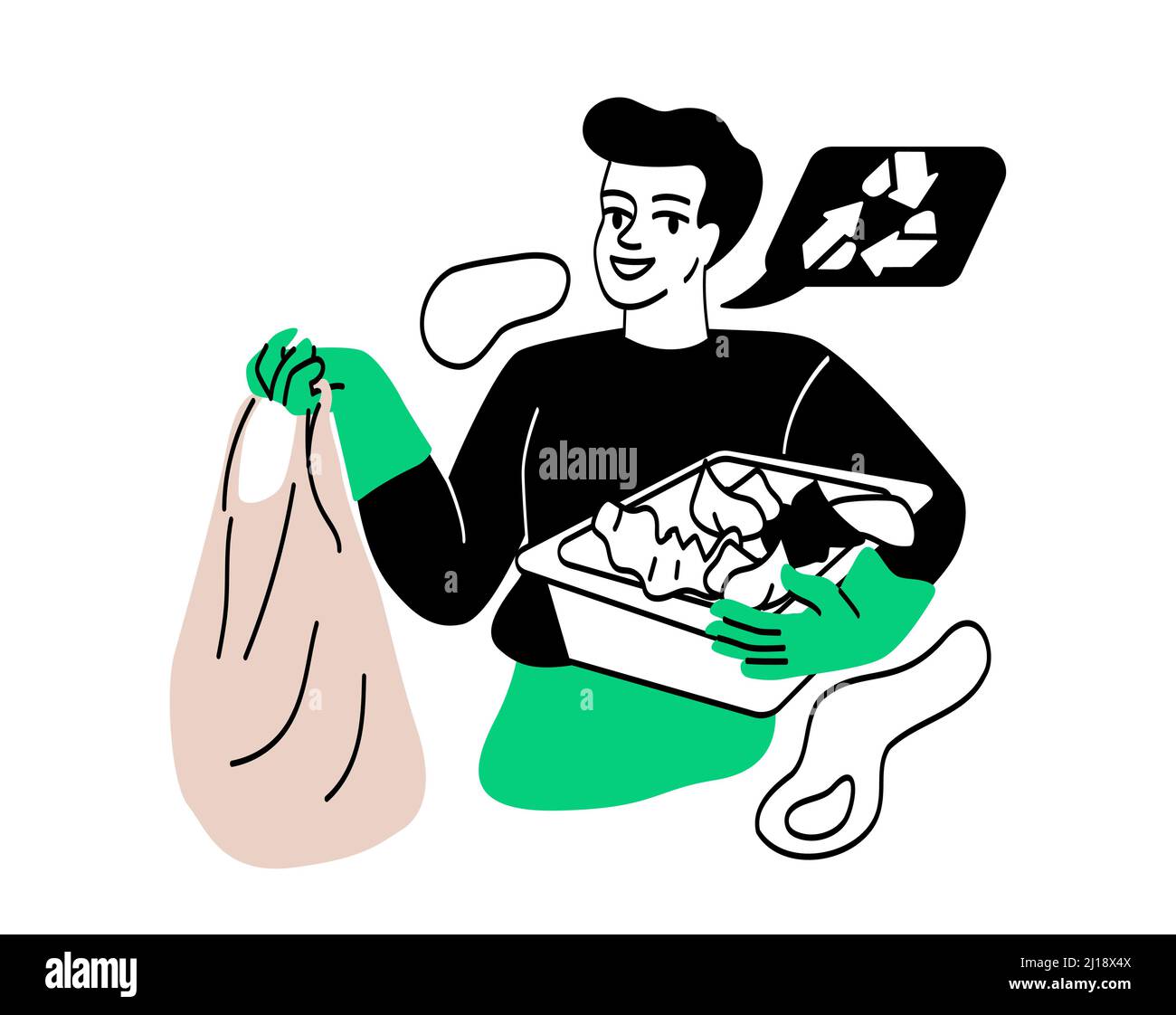 Collecting box Stock Vector Images - Alamy