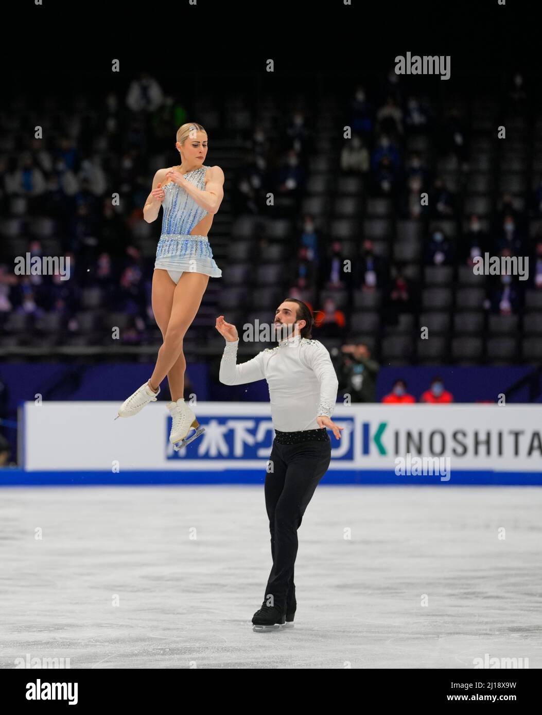 Sud de France Arena, Montpellier, France. 23rd Mar, 2022. Ashley Cain ...