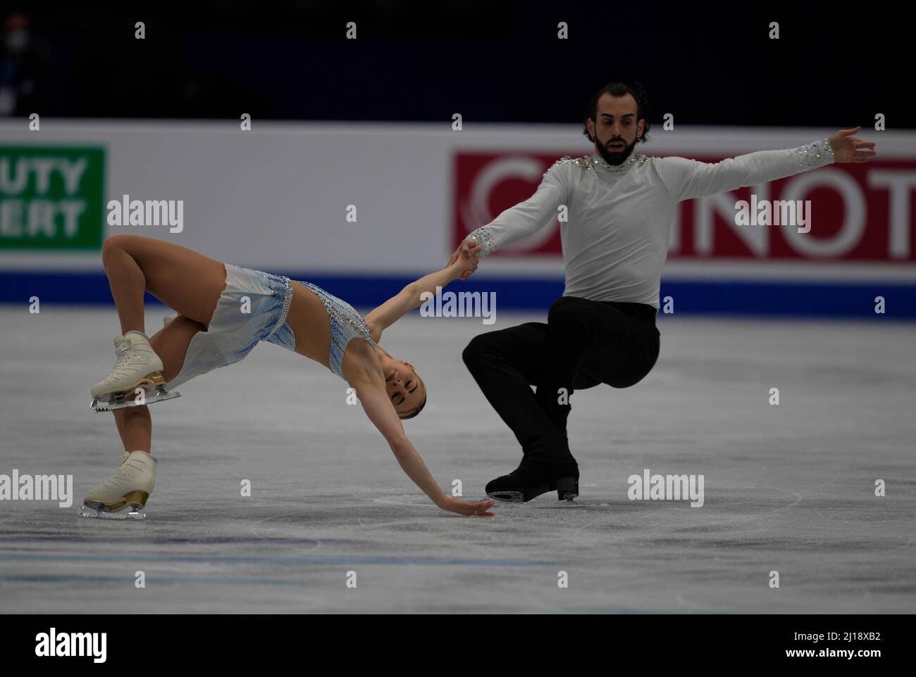 Sud de France Arena, Montpellier, France. 23rd Mar, 2022. Ashley Cain ...