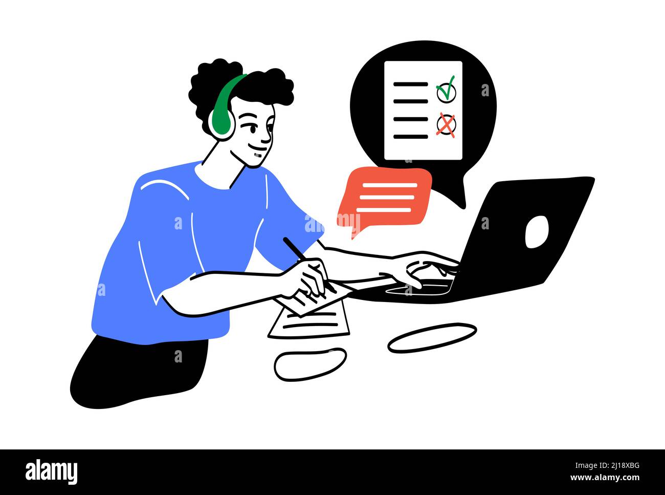 People passing online test Stock Vector Image & Art - Alamy