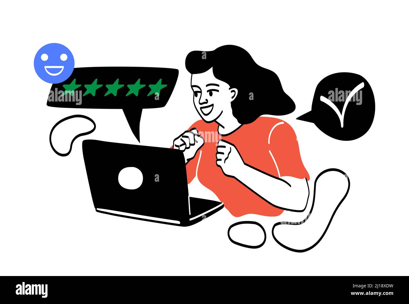 People passing online test Stock Vector Image & Art - Alamy