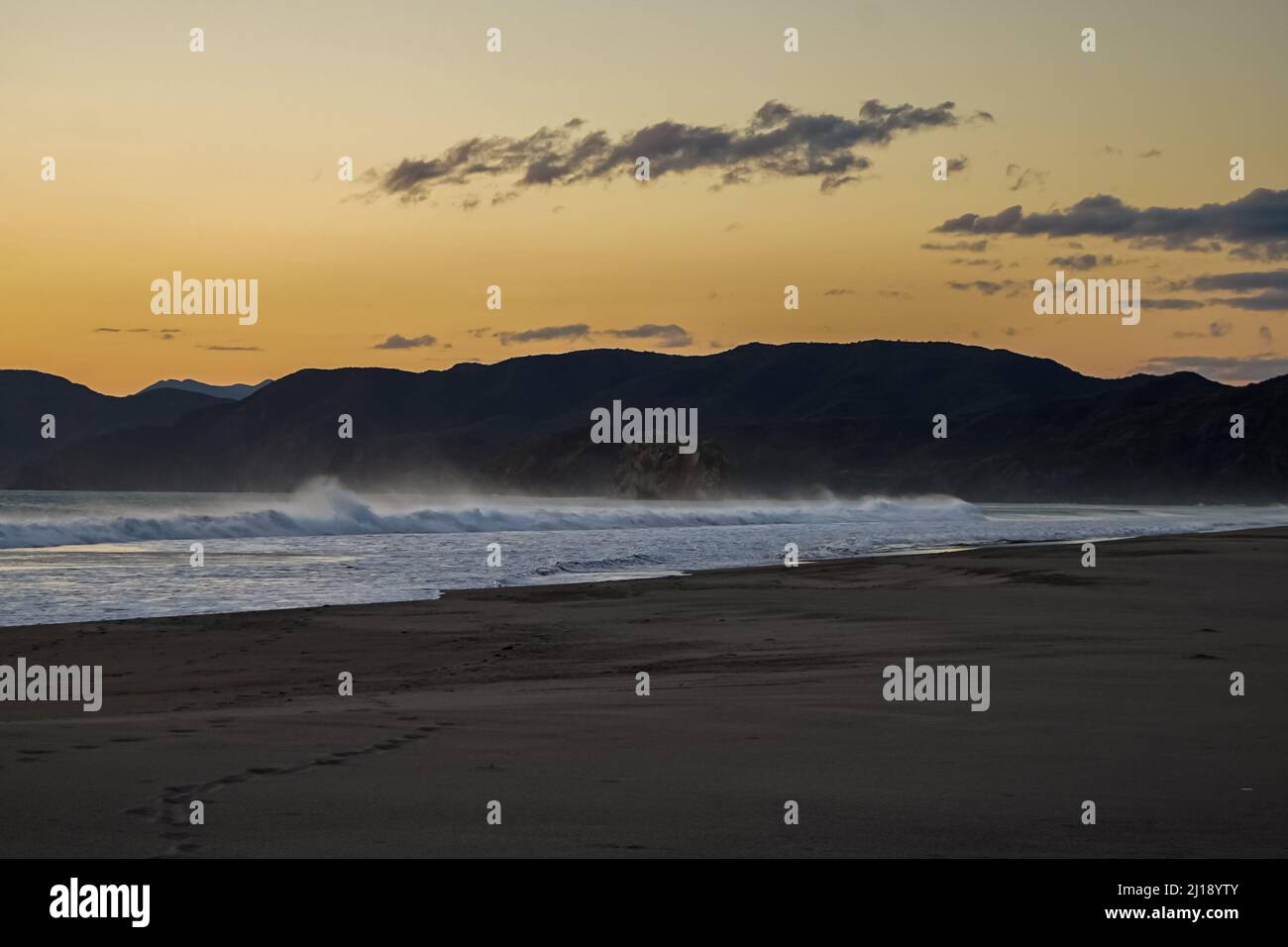 Beautiful aerial view of a sunset in Naranjo Beach - Witch Rock Costa ...