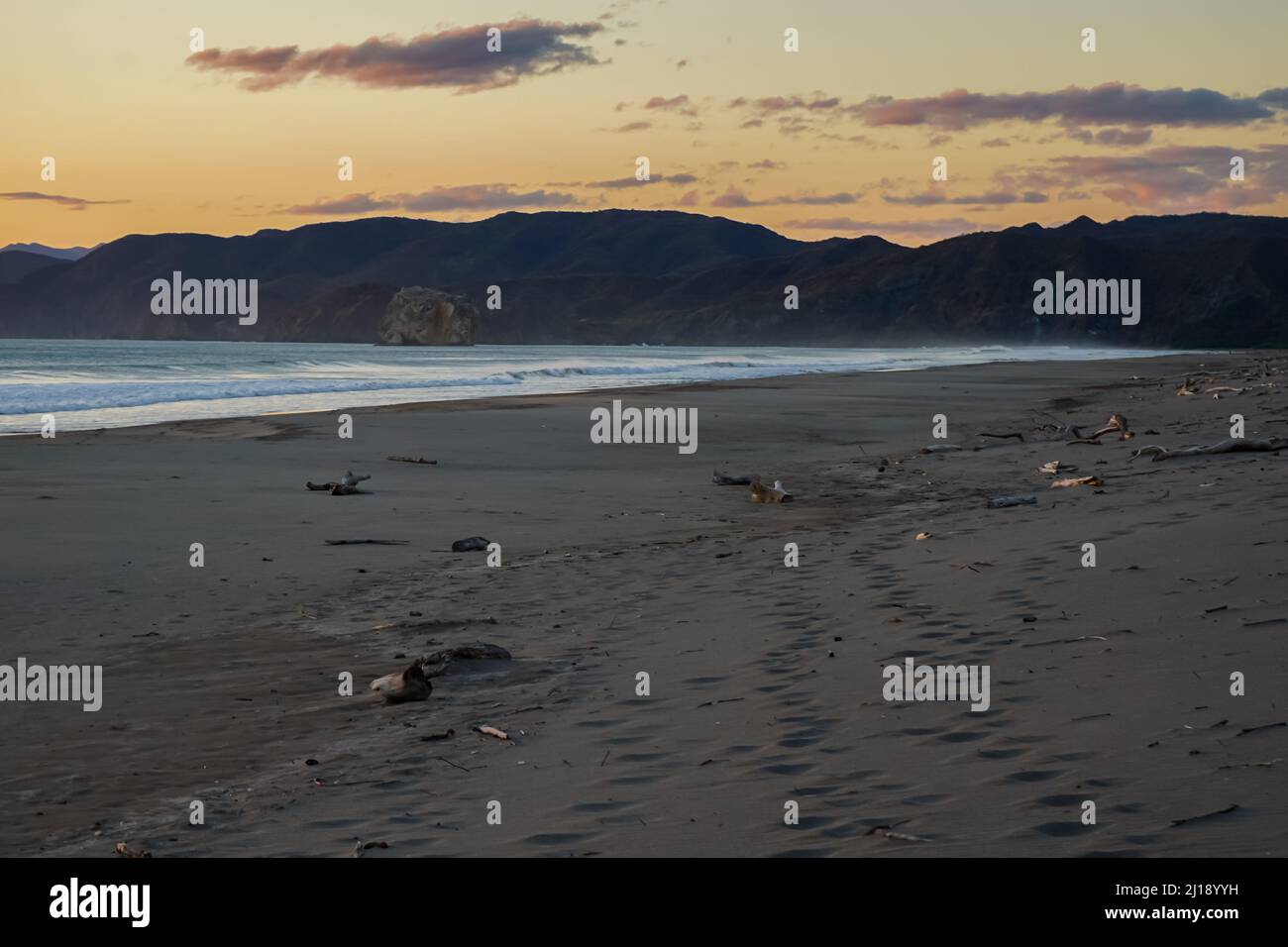 Beautiful aerial view of a sunset in Naranjo Beach - Witch Rock Costa ...