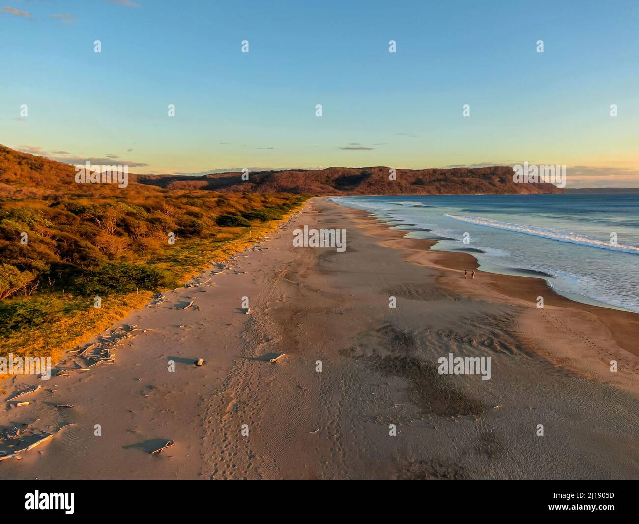 Beautiful aerial view of a sunset in Naranjo Beach - Witch Rock Costa ...