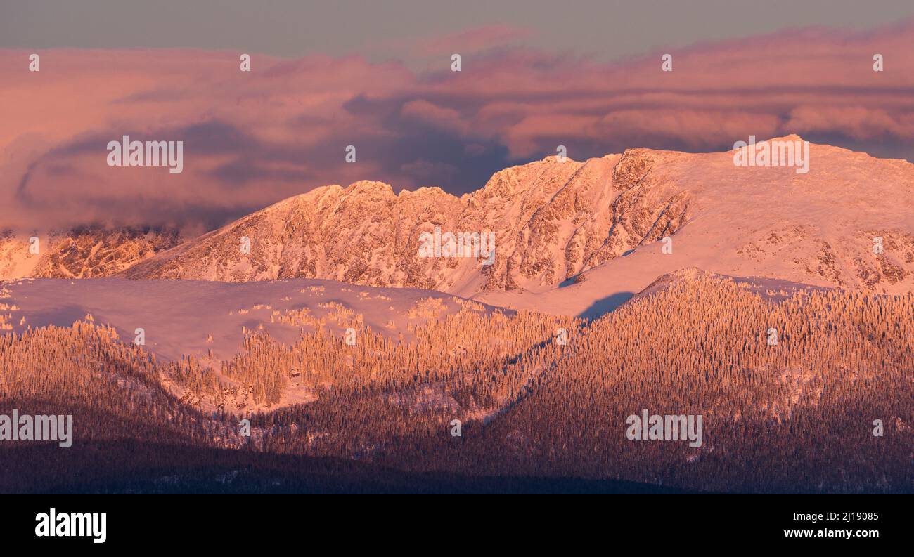 Late Afternoon view of the West Side of the Indian Peaks near Fraser ...