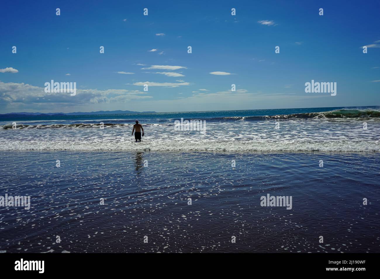 Beautiful aerial view of a sunset in Naranjo Beach - Witch Rock Costa ...