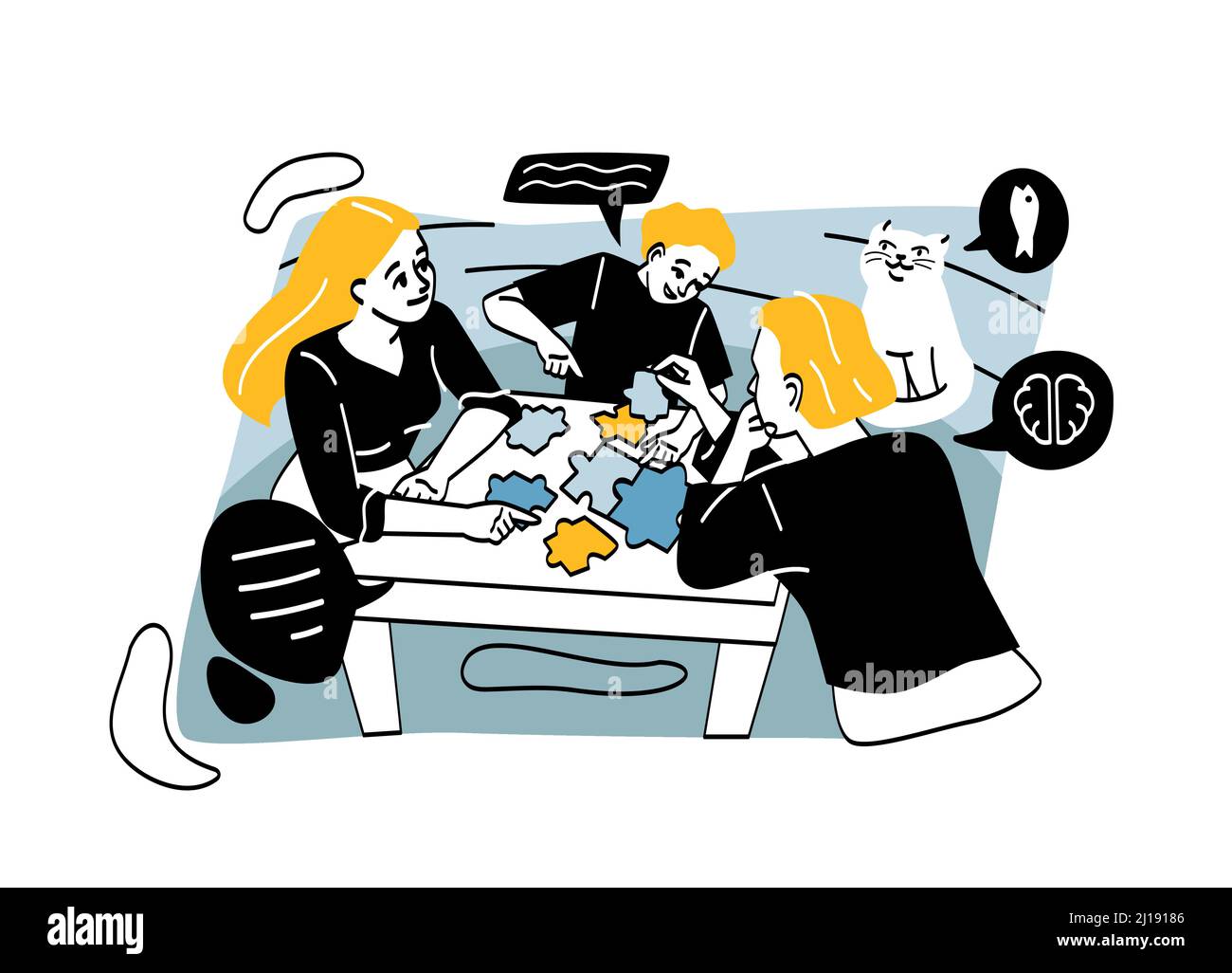 Family home activities abstract concept Stock Vector Image & Art - Alamy