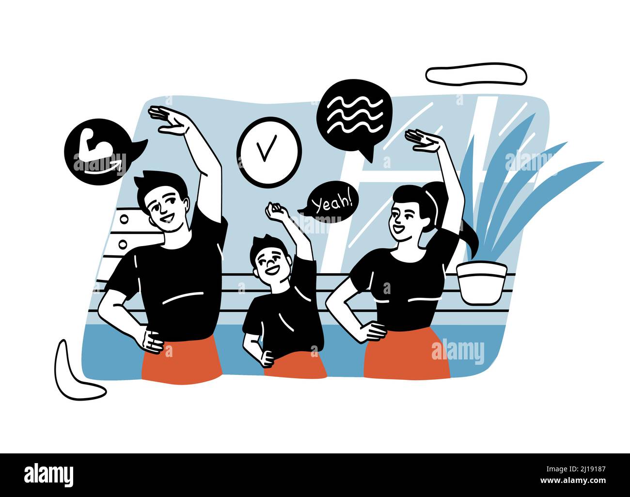 Family home activities abstract concept Stock Vector Image & Art - Alamy