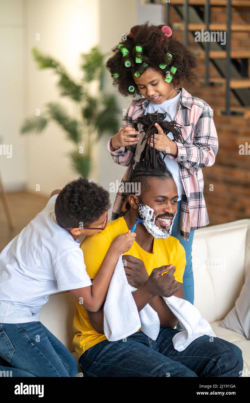 Curlers man hi-res stock photography and images - Alamy