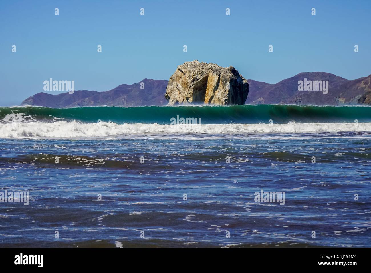 Beautiful aerial view of a sunset in Naranjo Beach - Witch Rock Costa ...