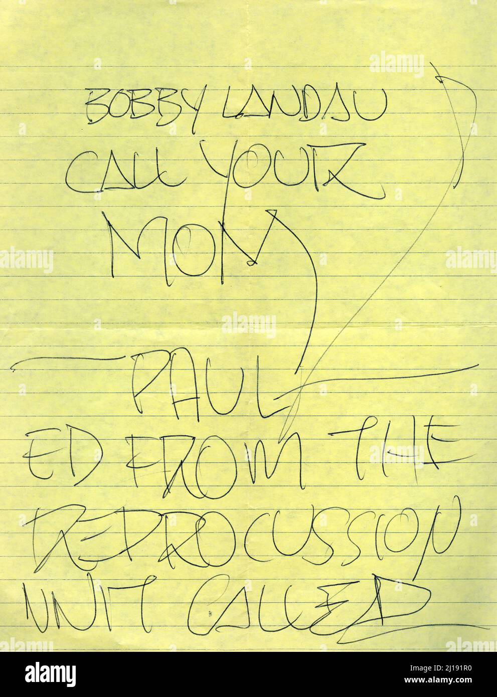 Hand written note by legendary 1960s era artist Rick Griffin known for ...