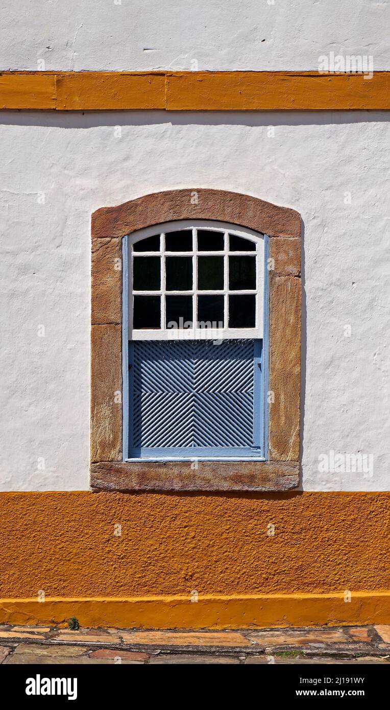 Ancient colonial window in historical city of Ouro Preto, Brazil Stock ...