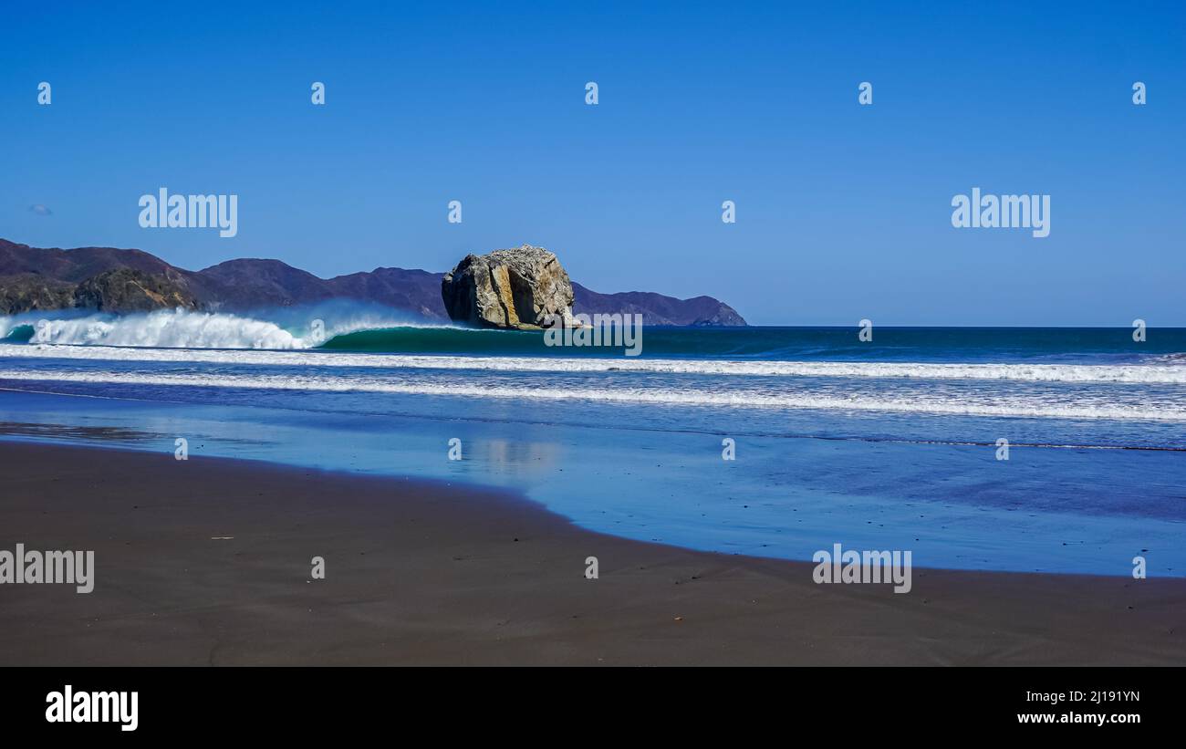Beautiful aerial view of a sunset in Naranjo Beach - Witch Rock Costa ...