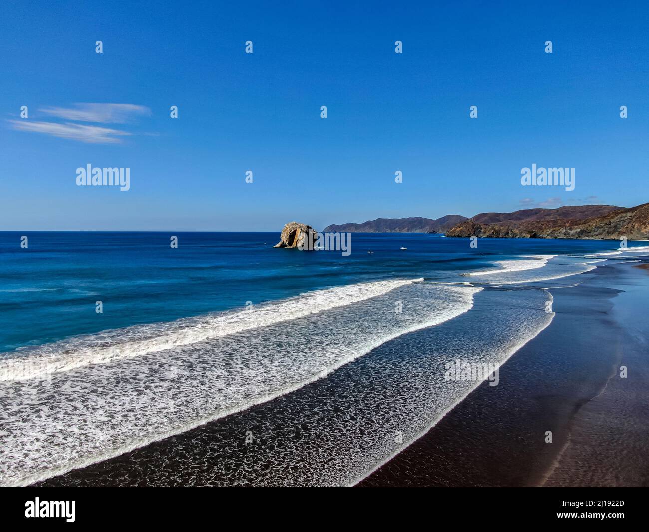 Beautiful aerial view of a sunset in Naranjo Beach - Witch Rock Costa ...