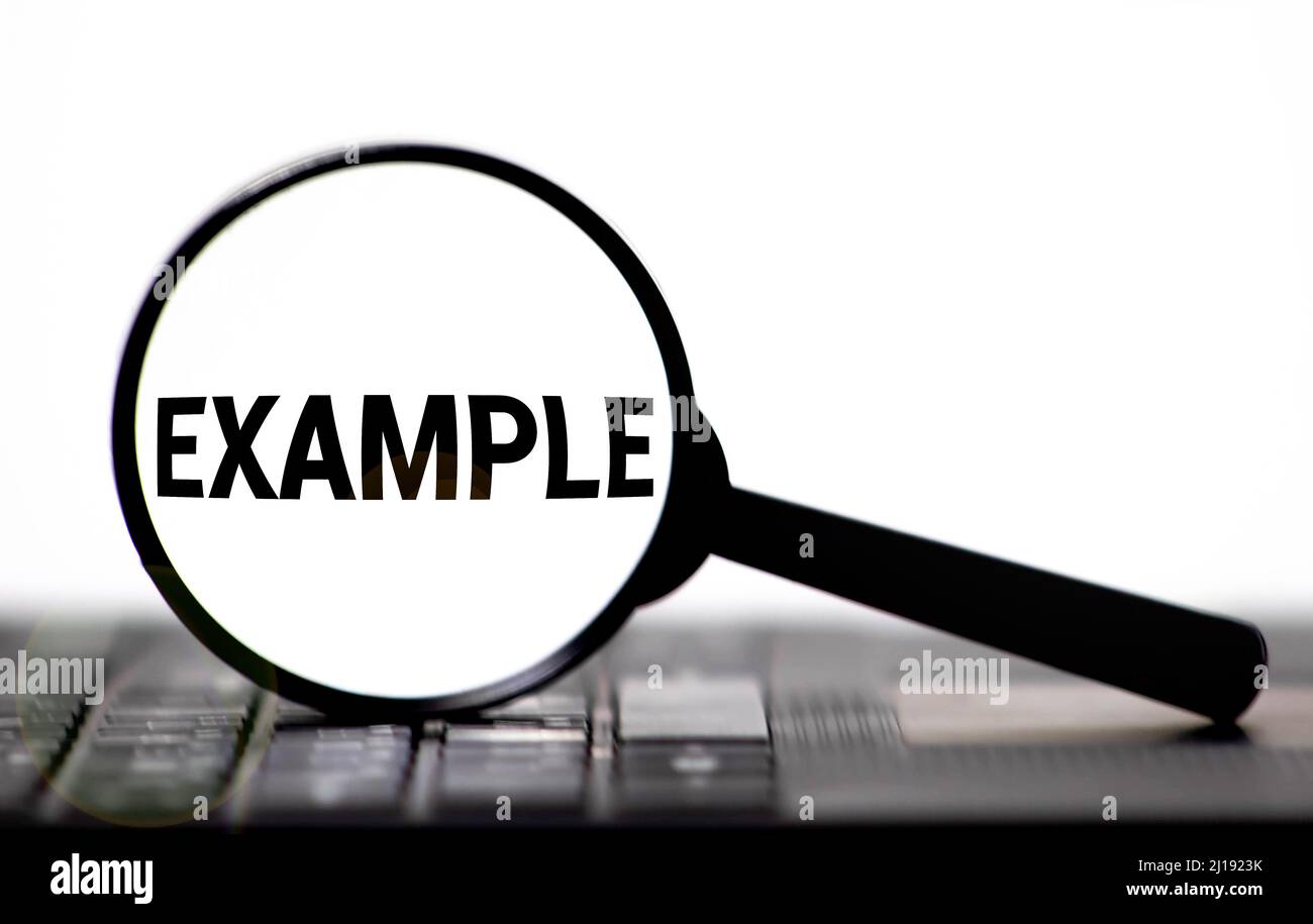 A concept image of a magnifying glass isolated white background with a ...