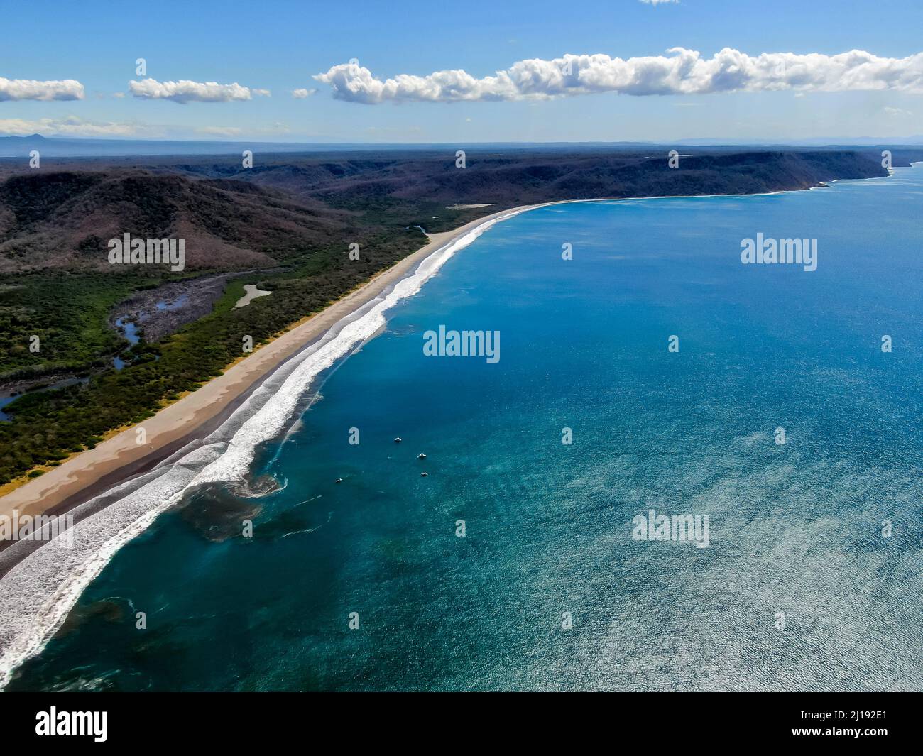 Beautiful aerial view of a sunset in Naranjo Beach - Witch Rock Costa ...