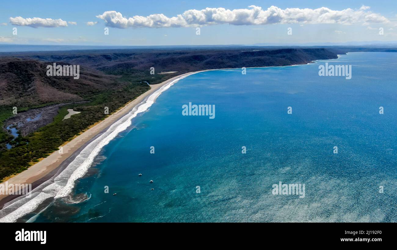 Beautiful aerial view of a sunset in Naranjo Beach - Witch Rock Costa ...