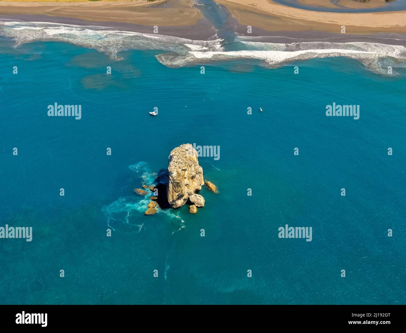 Beautiful aerial view of a sunset in Naranjo Beach - Witch Rock Costa ...