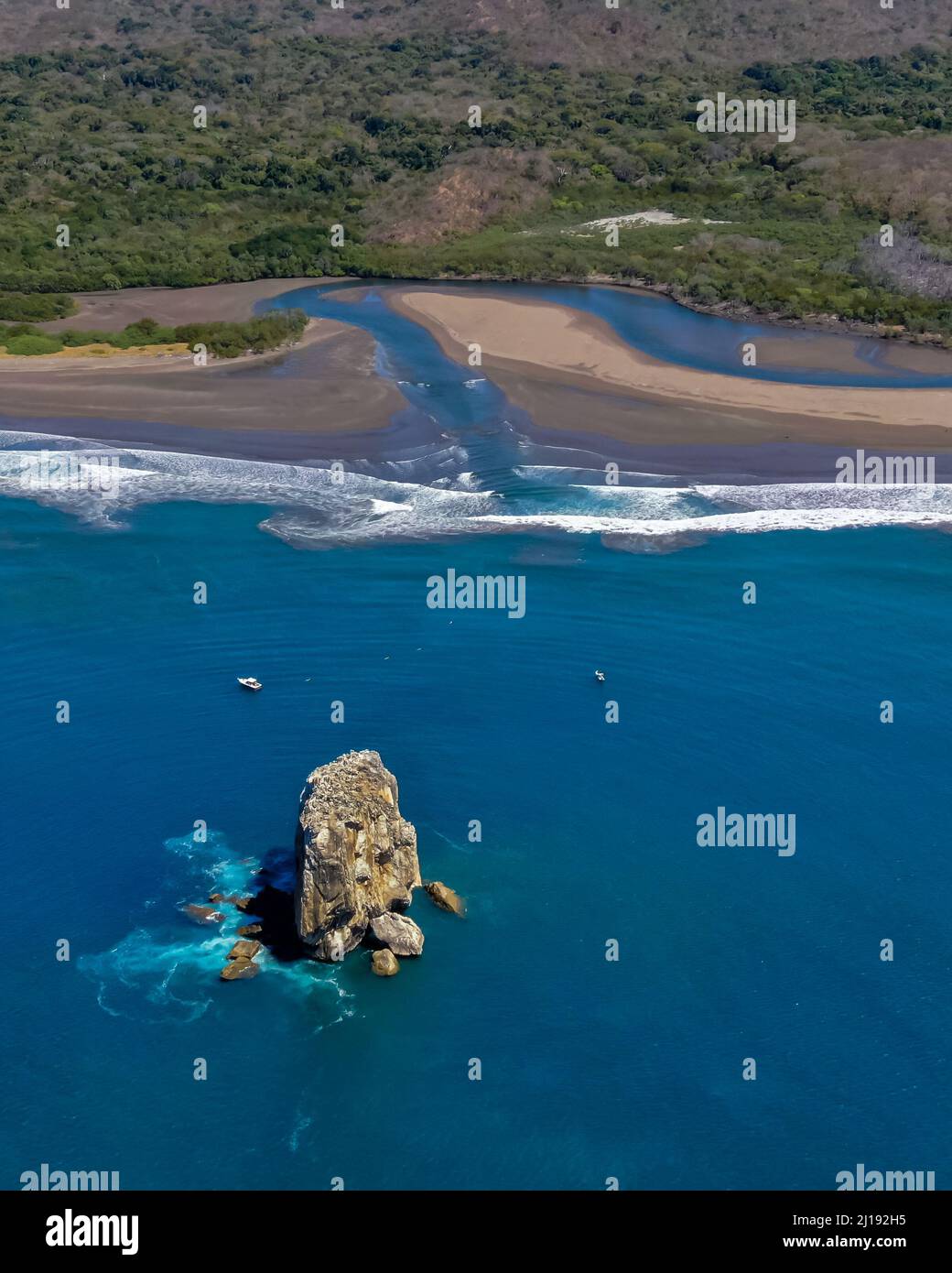 Beautiful aerial view of a sunset in Naranjo Beach - Witch Rock Costa ...