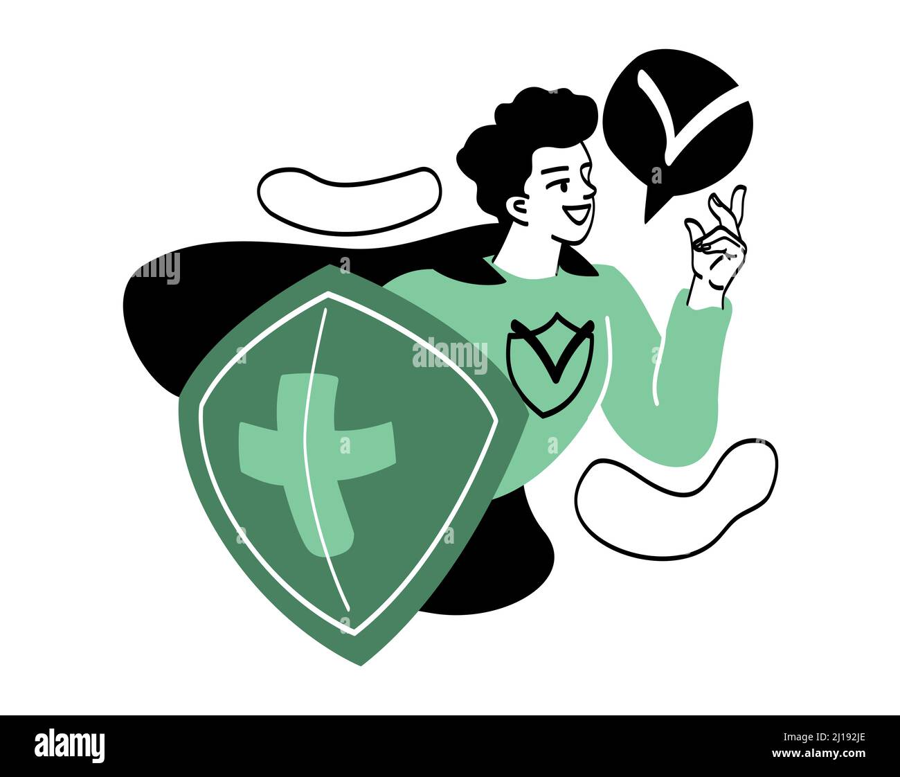 People with shields protecting Stock Vector Image & Art - Alamy