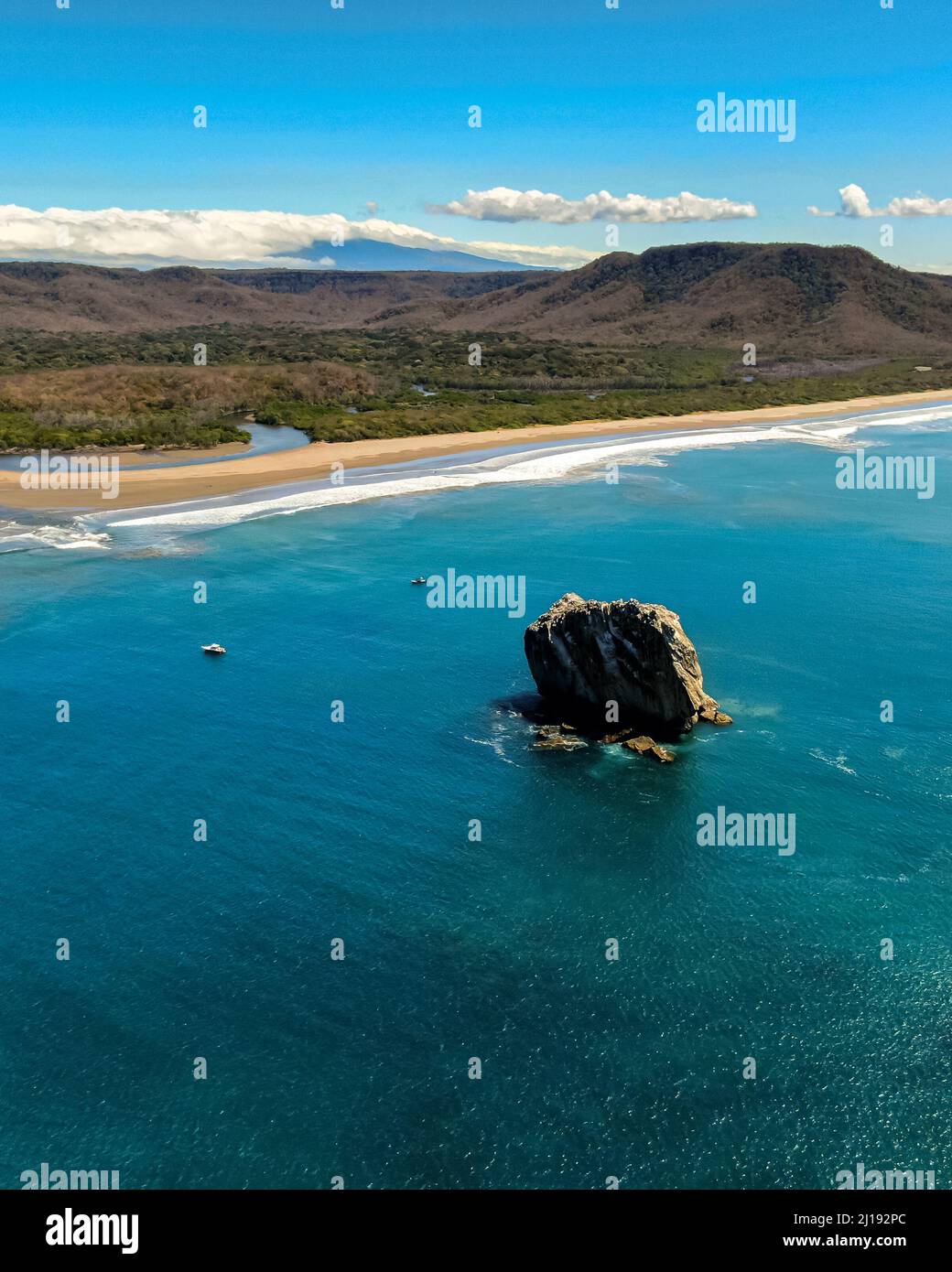Beautiful aerial view of a sunset in Naranjo Beach - Witch Rock Costa ...