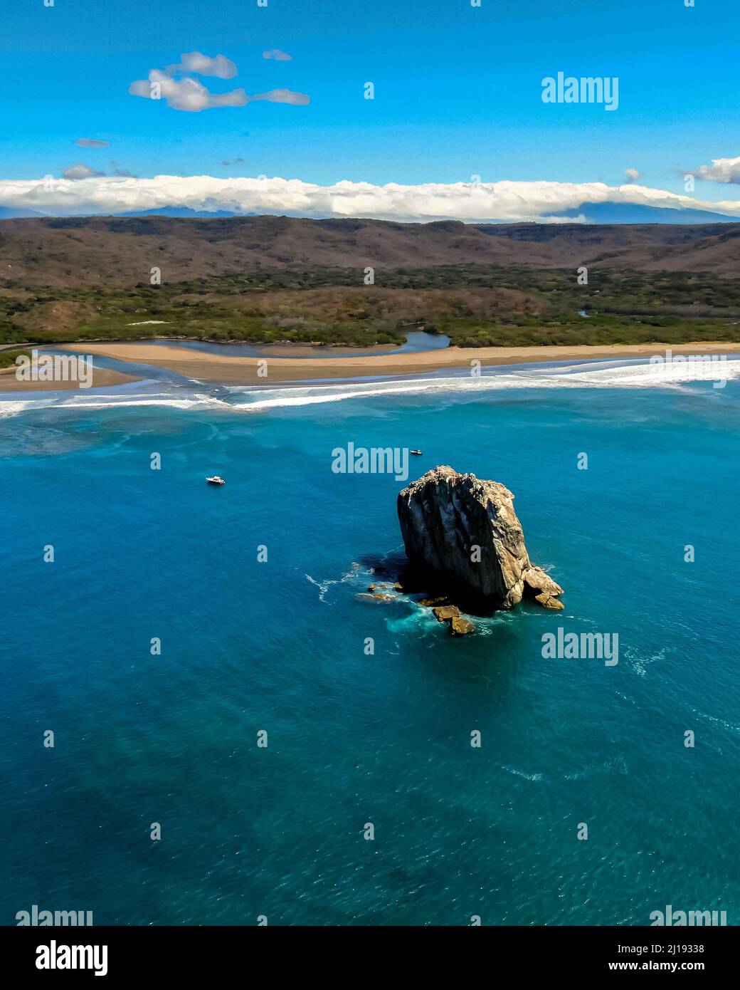 Beautiful aerial view of a sunset in Naranjo Beach - Witch Rock Costa ...