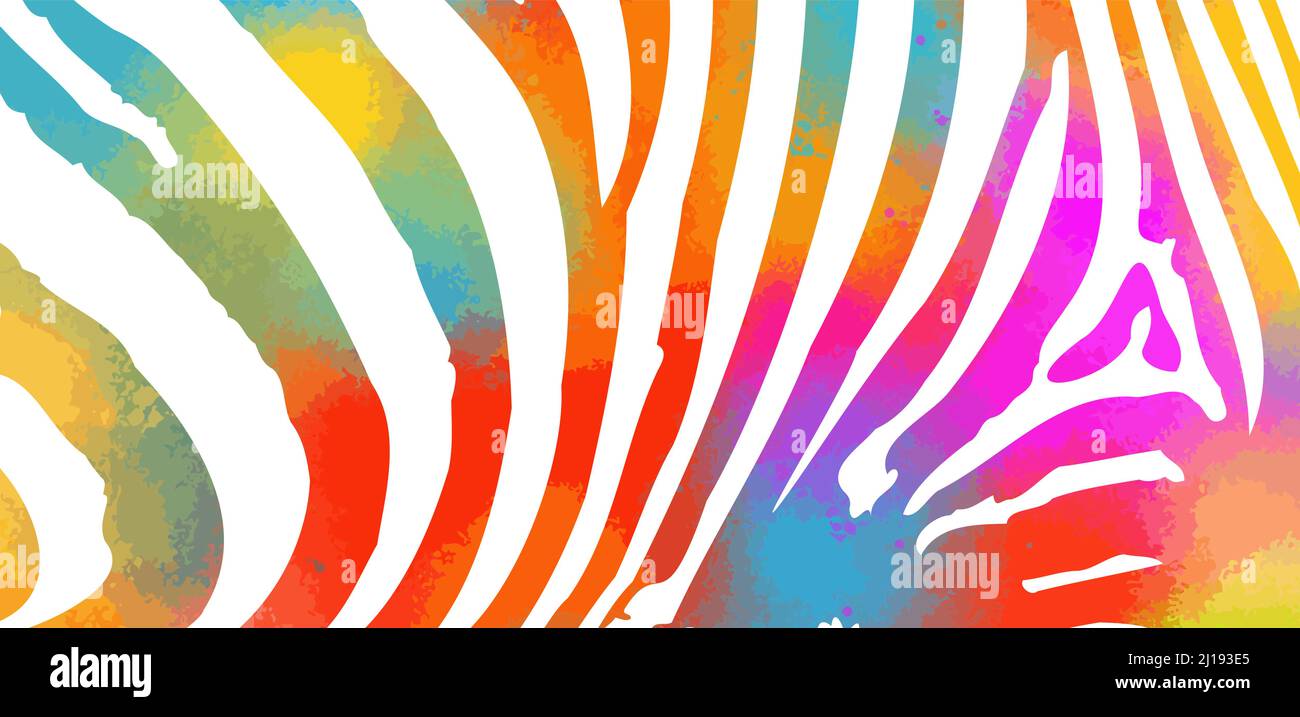 Multi colored Zebra print background. Vector illustration Stock Vector ...