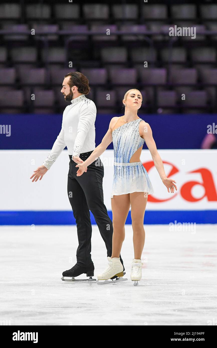 Montpellier, France. 23rd March, 2022. Ashley CAIN-GRIBBLE & Timothy ...