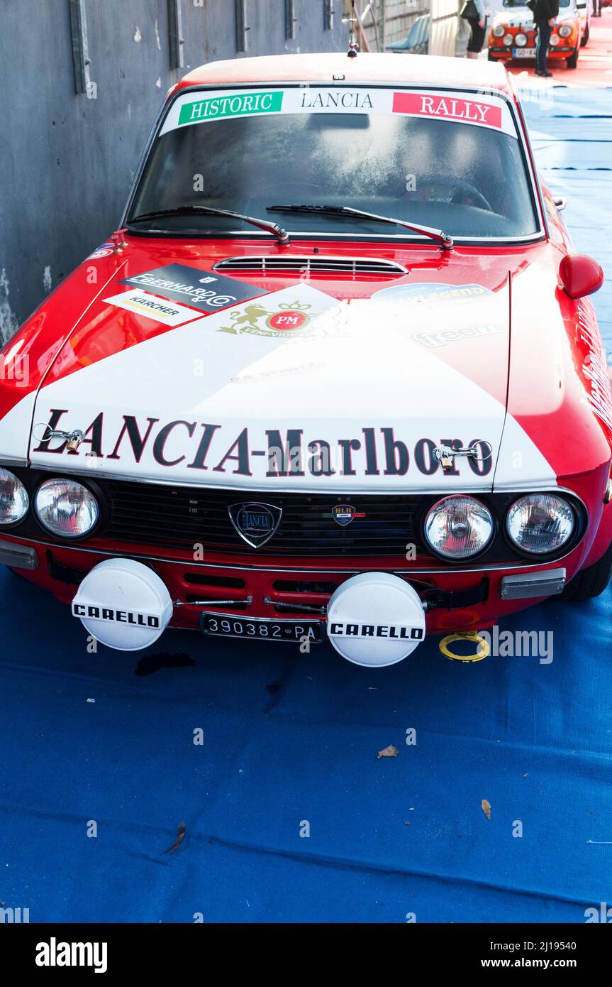 The vintage rally car in esposizion lancia Stock Photo - Alamy
