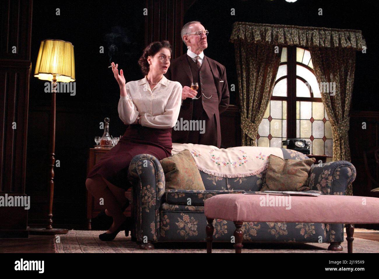 London, UK. Anna Chancellor and Nicholas Farrell in the theatre play ...