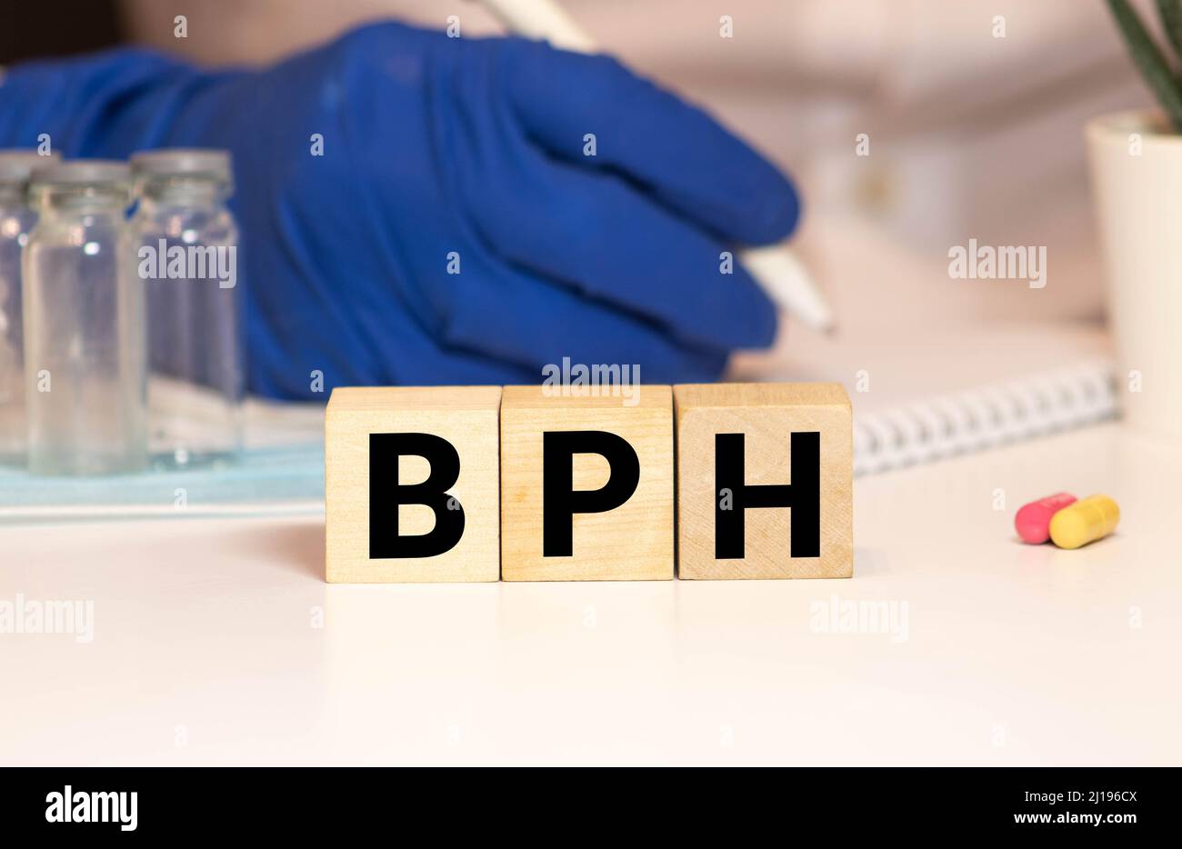 BPH Benign Prostatic Hyperplasia word made with building blocks, BPH ...