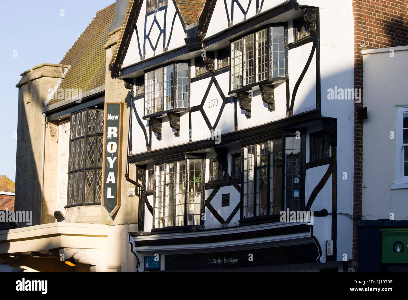 Timber Framed Building Royal Cinema Market Place Faversham Kent Stock ...