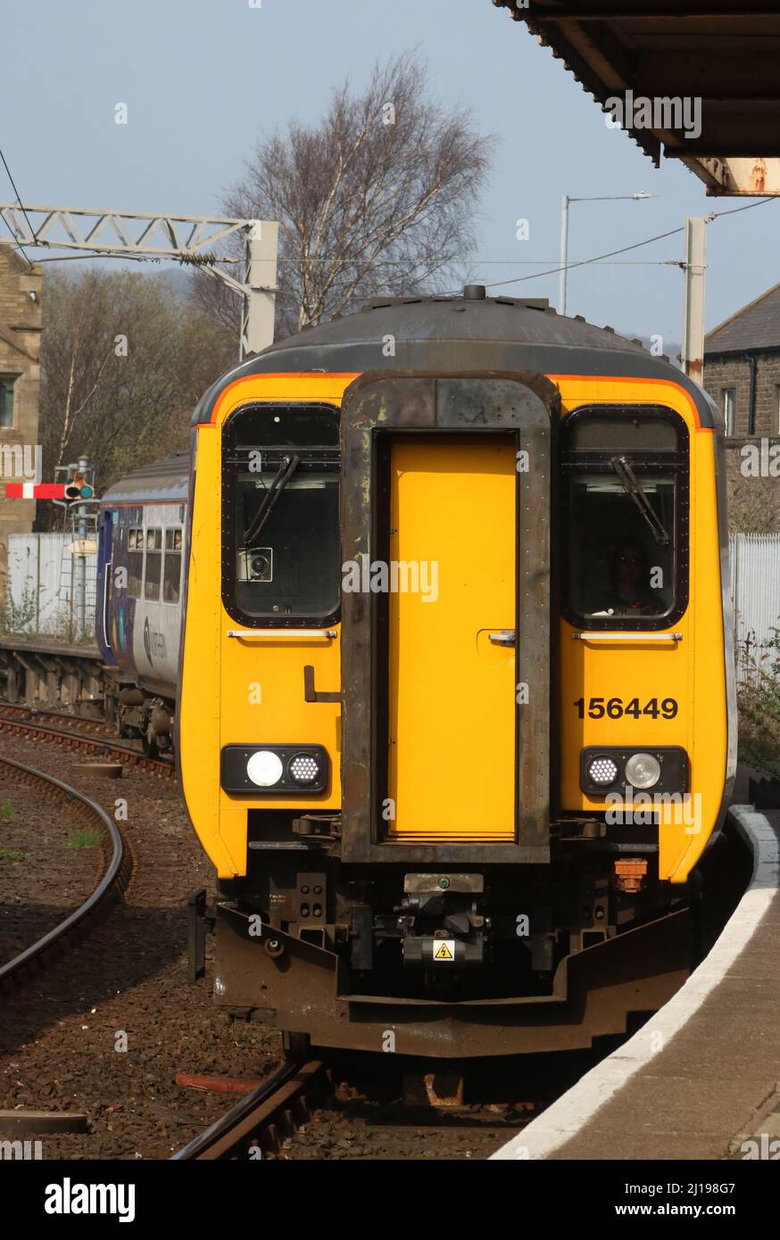 Northern Trains Super Sprinter dmu train arriving at Carnforth railway ...