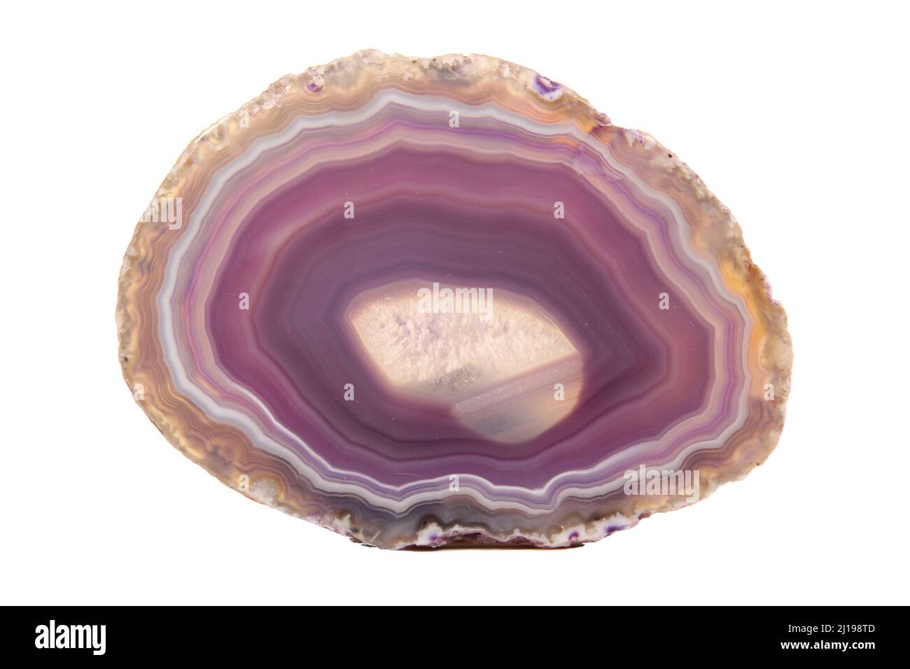 Rock Mineral Specimen Isolated on White Background Geode Stock Photo ...