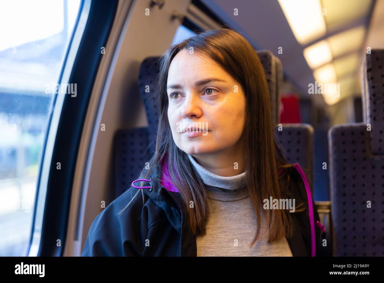 Russian woman on train hi-res stock photography and images - Alamy