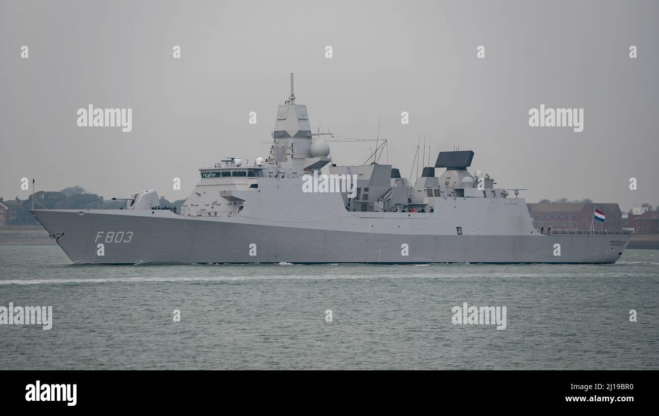 The Royal Netherlands Navy frigate HNLMS Tromp (F803) sailed from ...