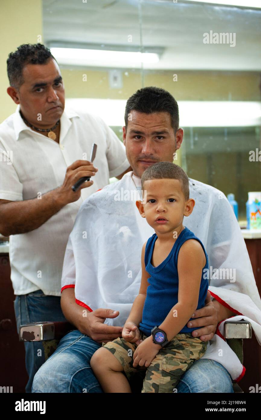 Barber barbershop haircut boy hi-res stock photography and images - Alamy