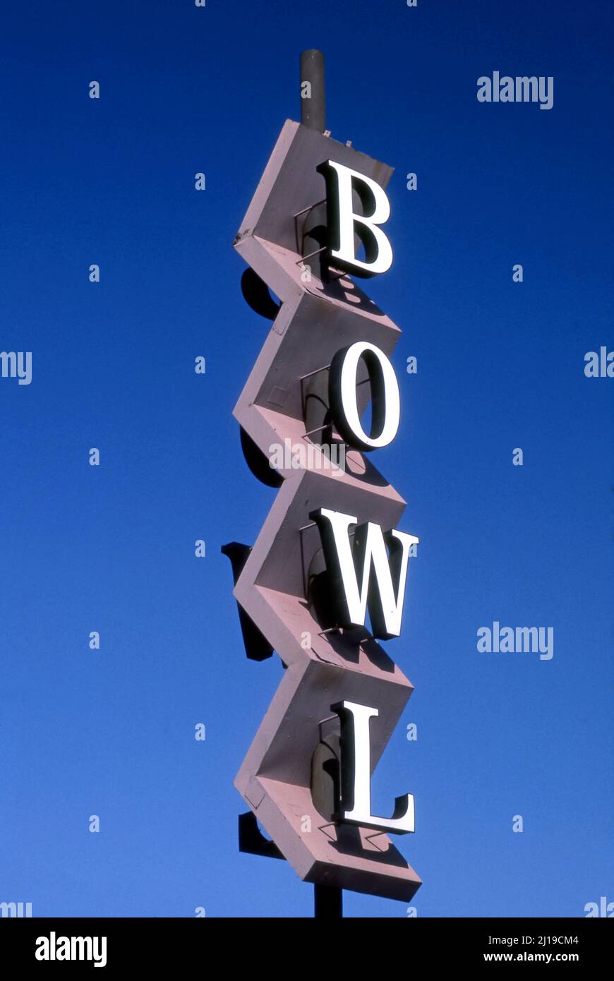 Classic bowling alley sign Stock Photo - Alamy