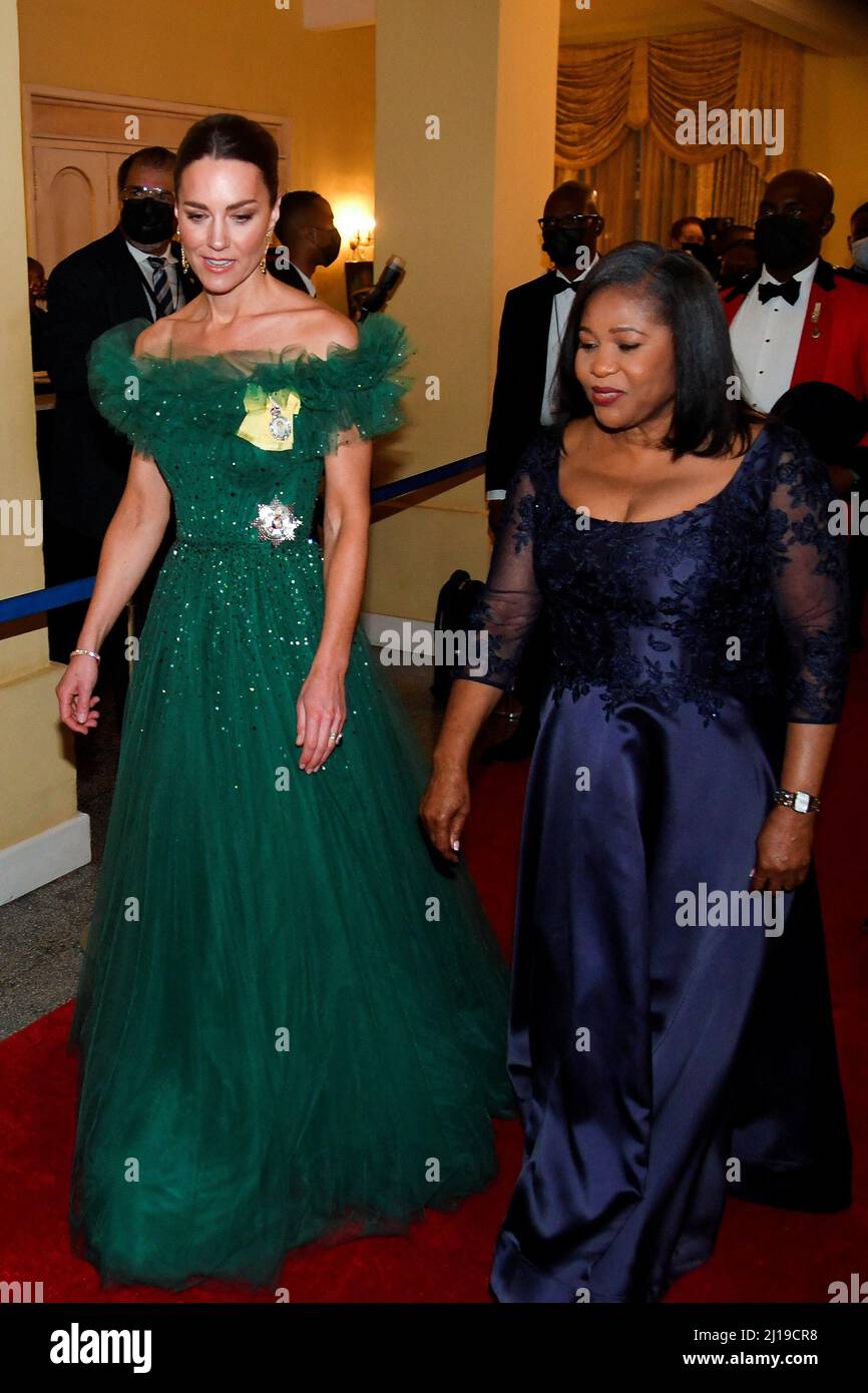 Patricia Allen (right), wife of Patrick Allen, Governor General of ...
