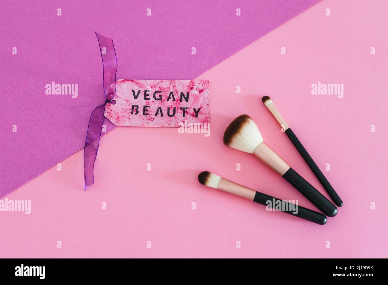 cruelty free beauty products concept, Vegan Beauty message on label ...