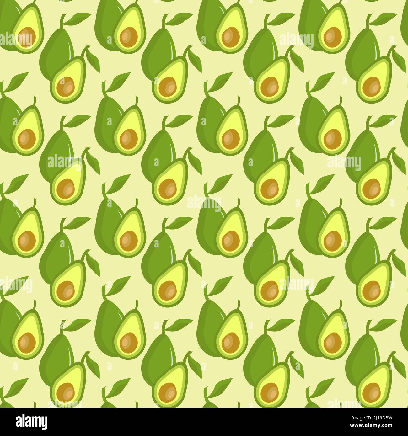Pattern with avocado. Vector illustration on a colored background Stock ...