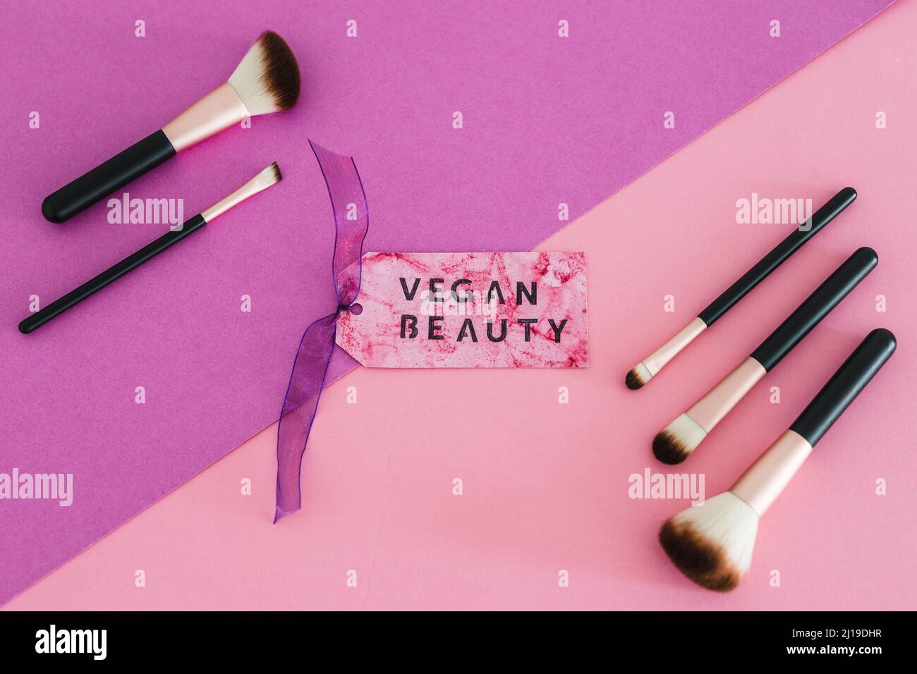 cruelty free beauty products concept, Vegan Beauty message on label ...