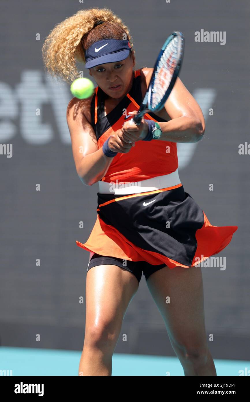 Miami Gardens, Florida, USA. 23rd Mar, 2022. Naomi Osaka of Japan ...