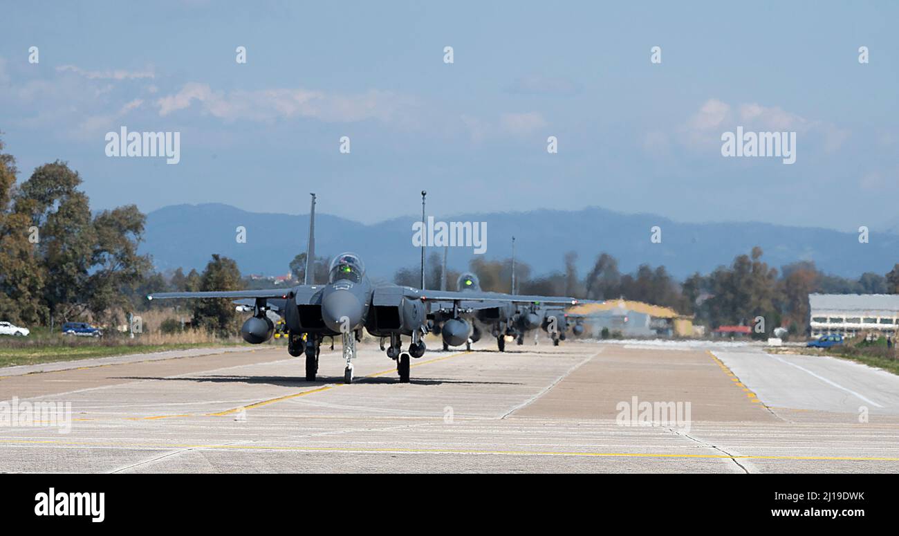 ANDRAVIDA AIR BASE, Greece – U.S. Air Force F-15E Eagles from the 48th ...