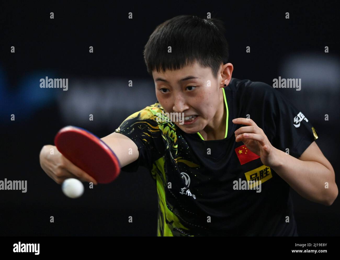Doha, Qatar. 23rd Mar, 2022. Fan Siqi of China competes during the ...