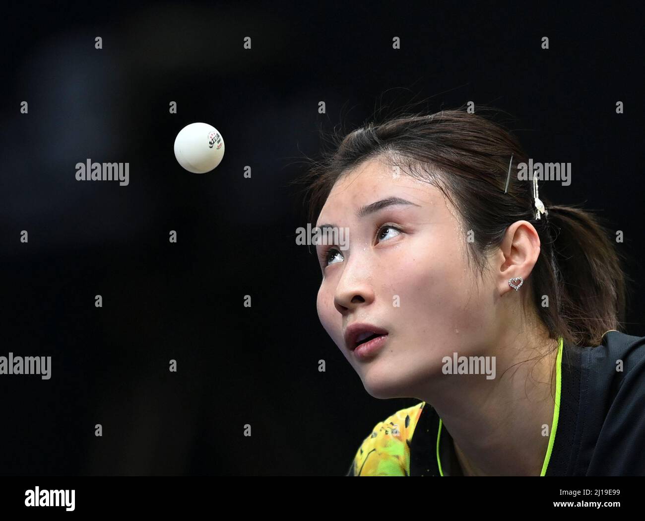 Doha, Qatar. 23rd Mar, 2022. Yang Huijing of China competes during the ...