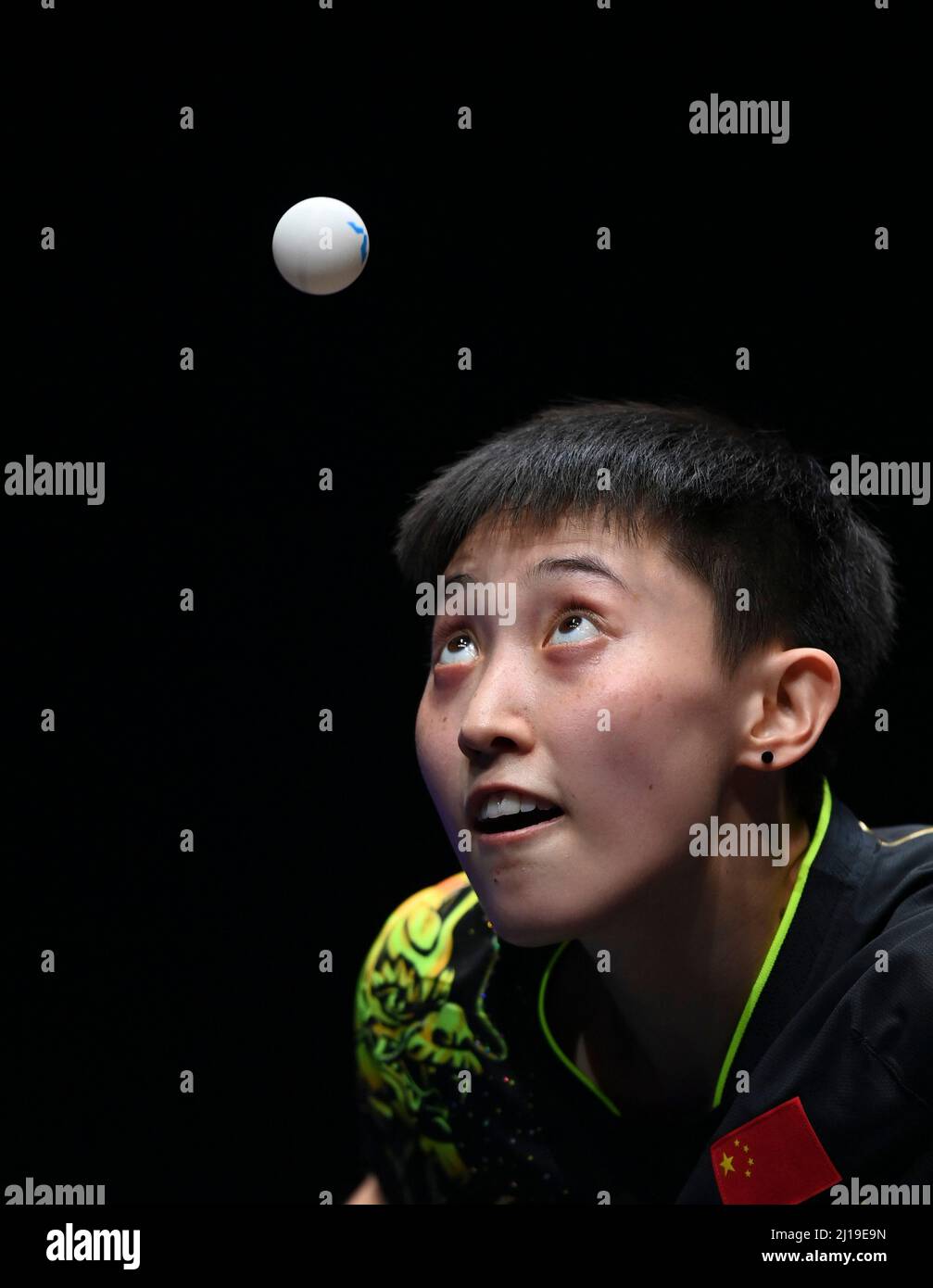 Doha, Qatar. 23rd Mar, 2022. Fan Siqi of China competes during the ...